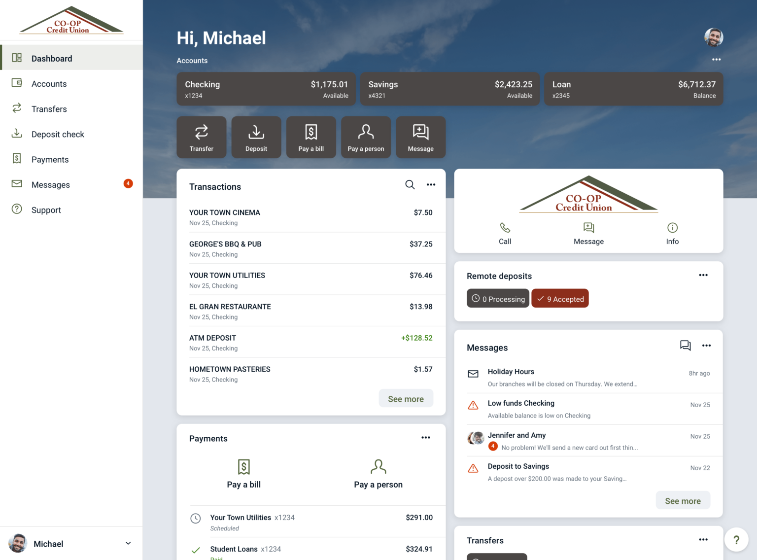 Online Banking - Co-op Credit Union
